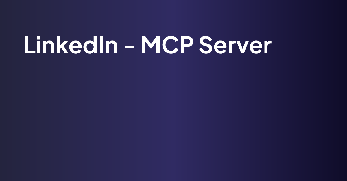 LinkedIn - MCP Server